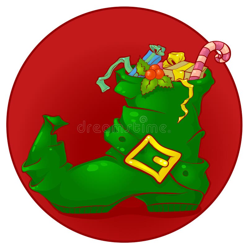 Botas del duende ilustración del vector. Ilustración de aislado - 35636043