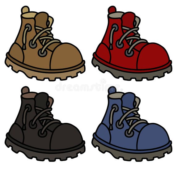 Botas engraçadas da cor ilustração do vetor. Ilustração de forma - 71352101