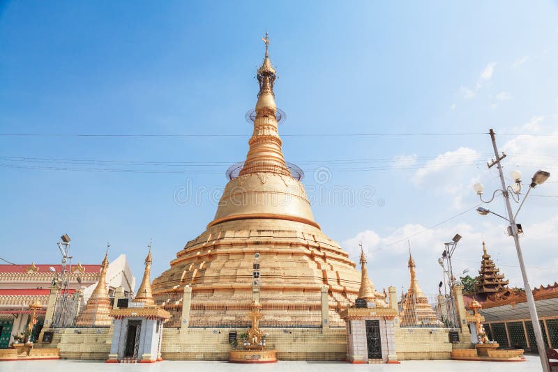 Botataung Pagoda in Yangon, Burma Stock Image - Image of burma, built ...
