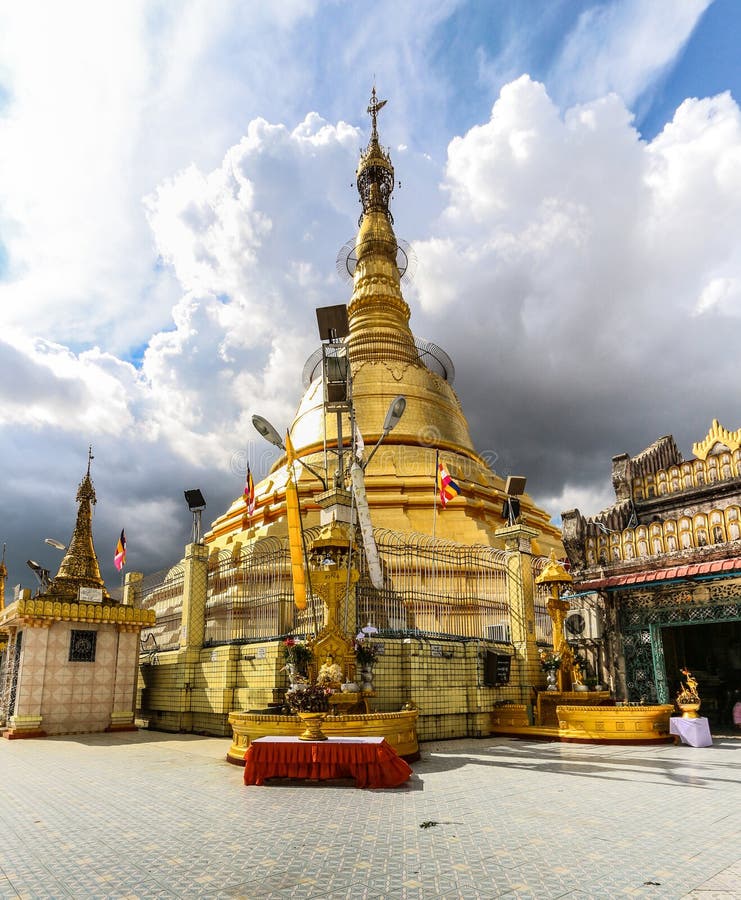 Botataung Pagoda, Yangon, Myanma Stock Photo - Image of colorful ...
