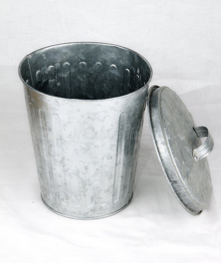 Bote de basura foto de archivo. Imagen de abierto, plata - 30199624