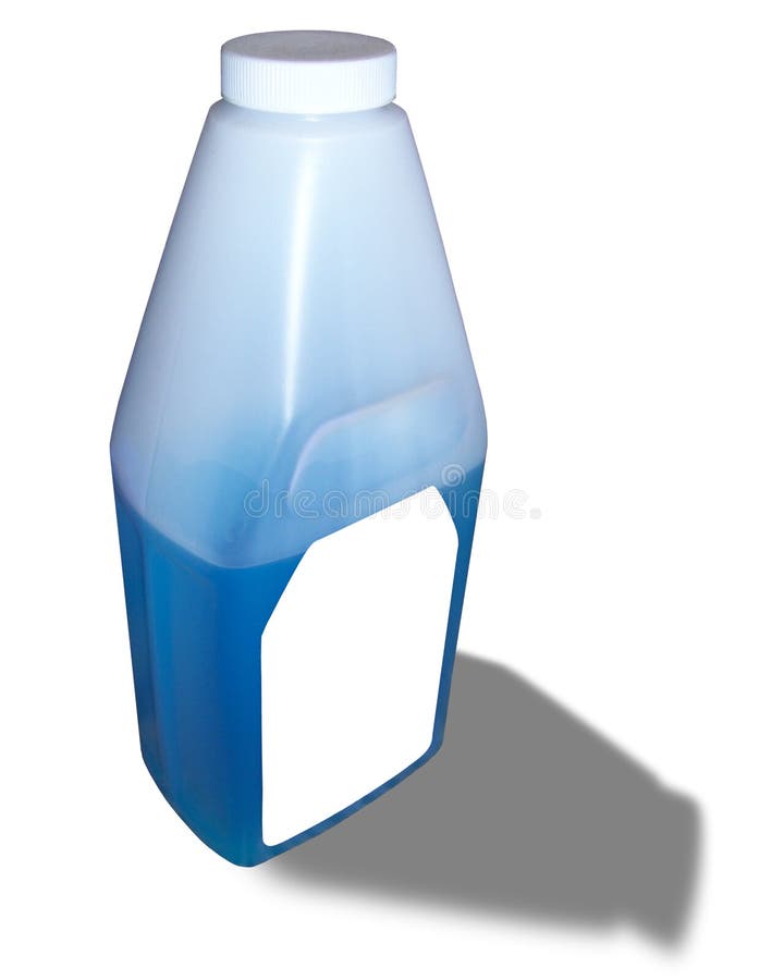 Botella azul foto de archivo. Imagen de envase, anticongelante - 919208