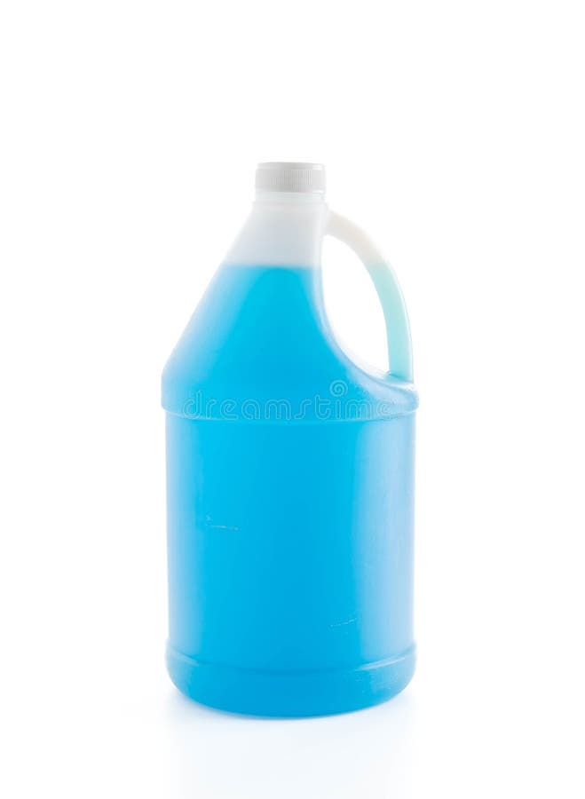 Botella De Detergente Azul De La Limpieza Imagen de archivo - Imagen de ...
