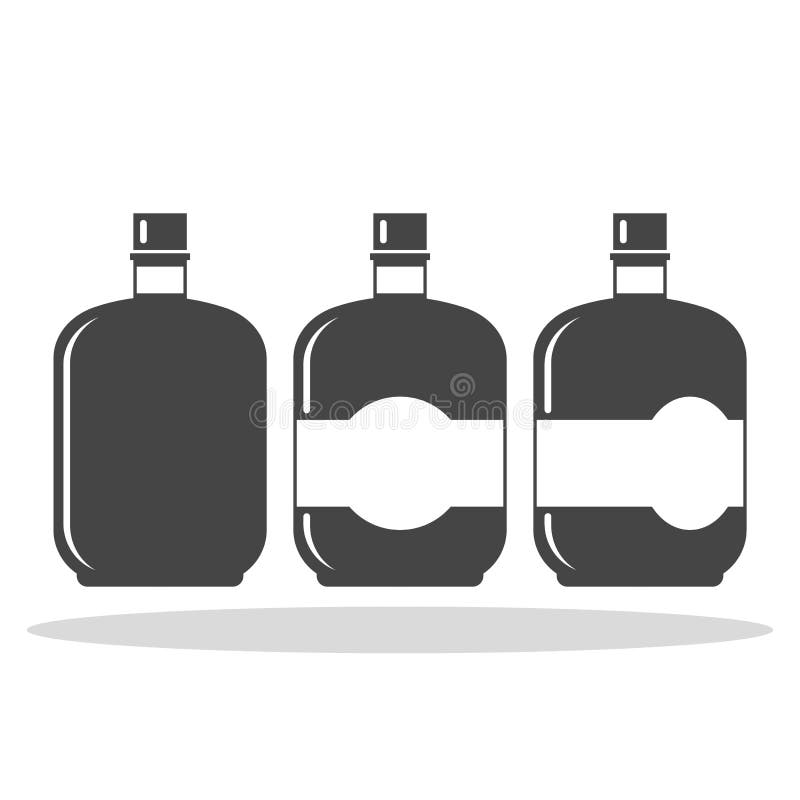 Botella De Icono Plano Del Vector Del Alcohol Ilustración del Vector ...