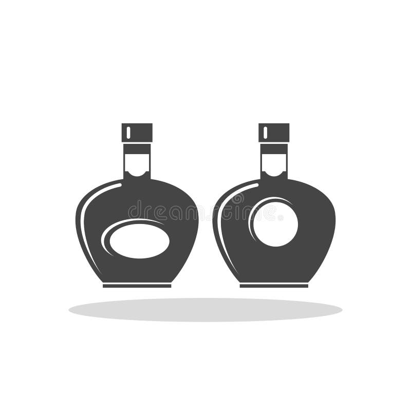 Botella De Icono Plano Del Vector Del Alcohol Ilustración del Vector ...