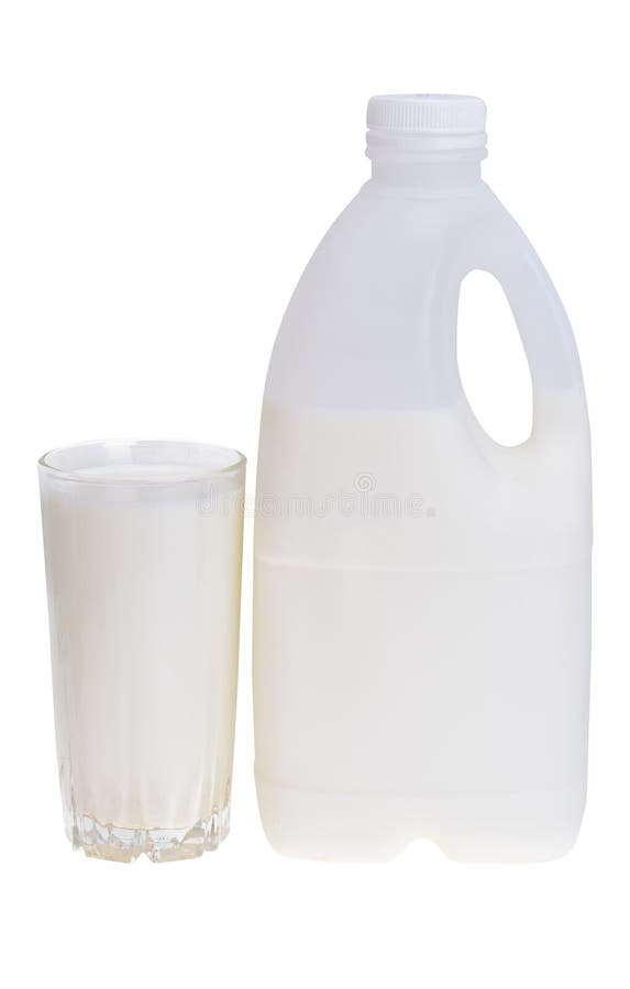 Botella de leche aislada imagen de archivo. Imagen de carton - 250427547
