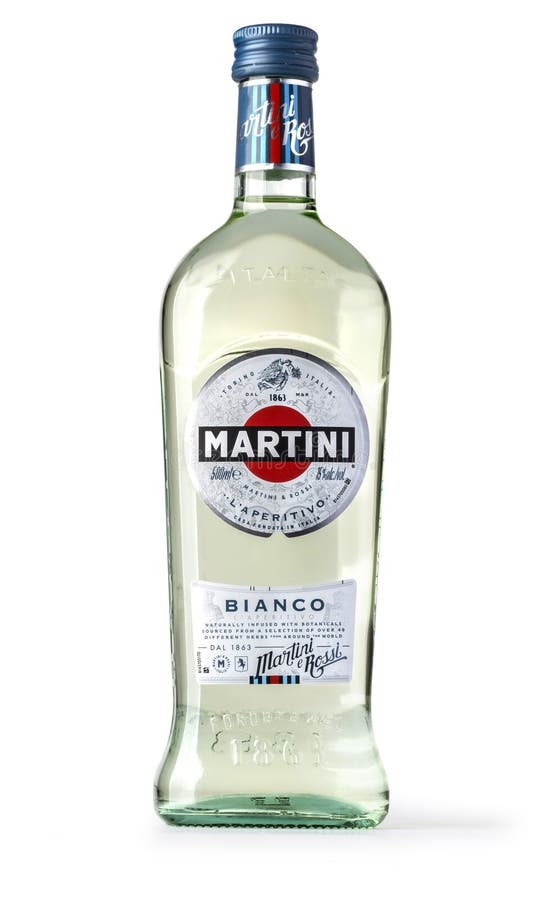Botella De Martini Bianco Vermouth Imagen editorial - Imagen de vino ...