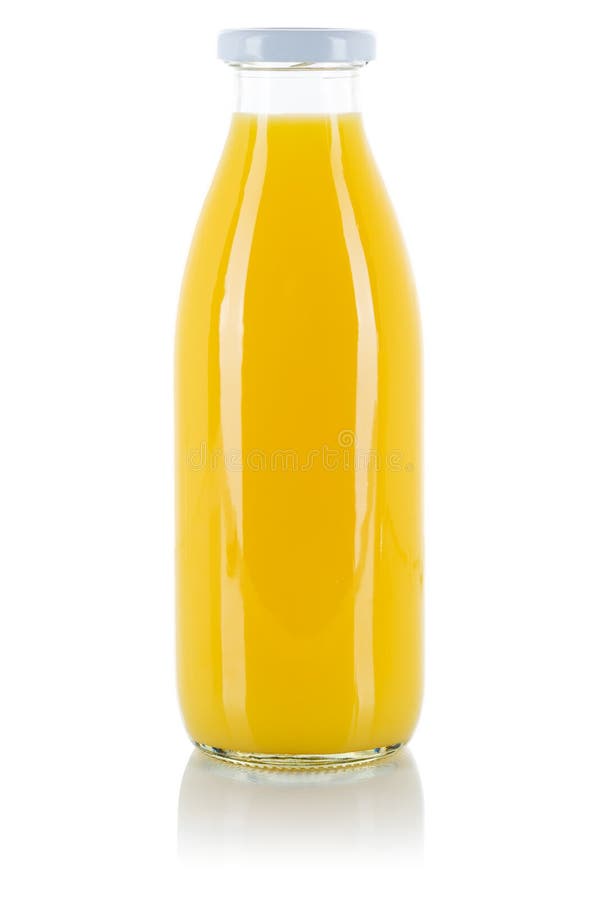 Botella De Zumo De Naranja Aislada En Blanco Foto de archivo - Imagen ...