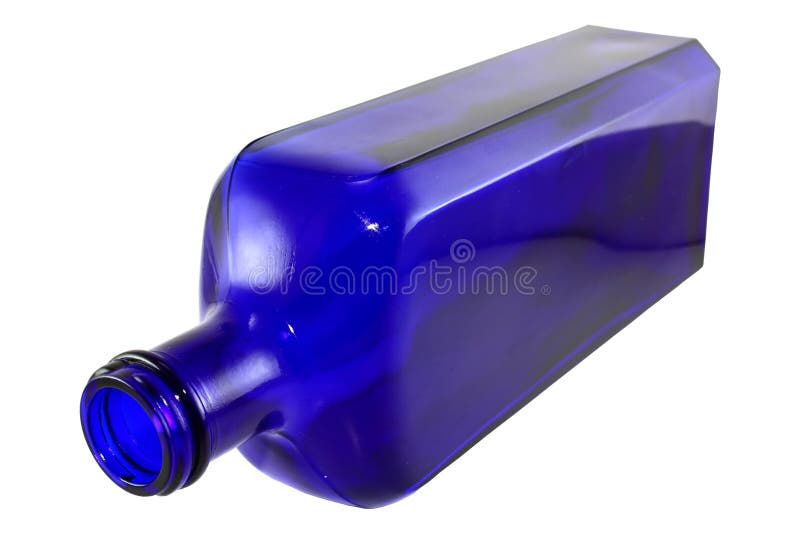 Botella del azul de Cobale foto de archivo. Imagen de aislado - 10035554