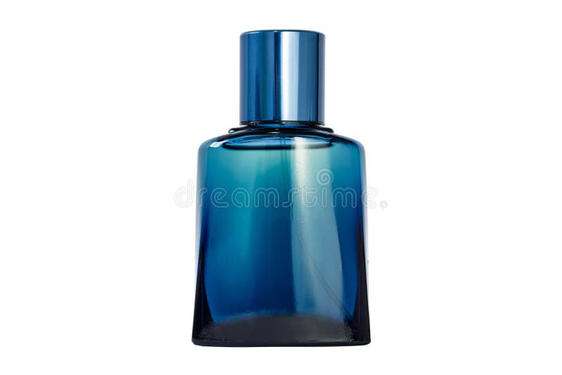 Perfume De Hombre Sobre El Fondo Del Traje Azul. Imagen de archivo ...