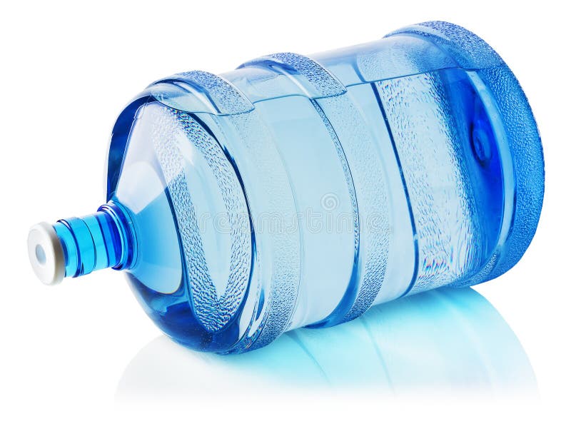 Botella Grande De Agua En El Fondo Blanco Imagen de archivo - Imagen de ...