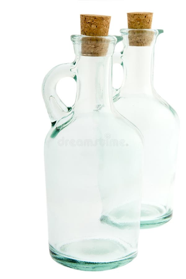 Botella Hecha Del Vidrio Con Los Corchos Foto de archivo - Imagen de ...