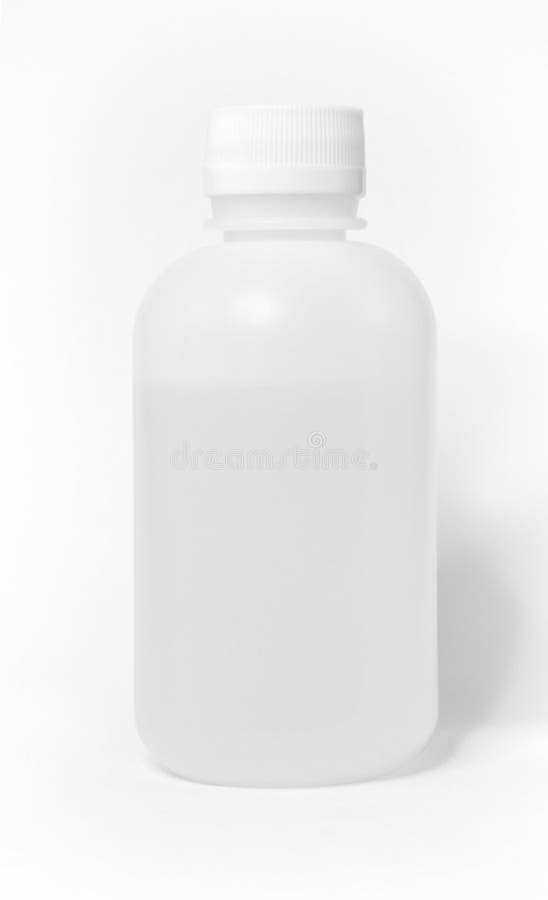 Botella plástica blanca foto de archivo. Imagen de aislado - 38214938