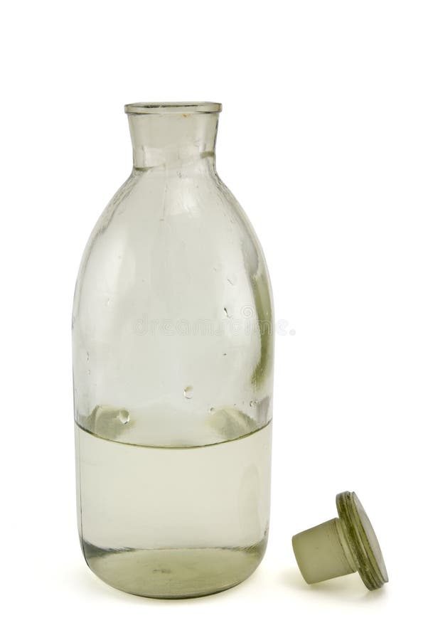 Botella química vieja imagen de archivo. Imagen de cristal - 7317885