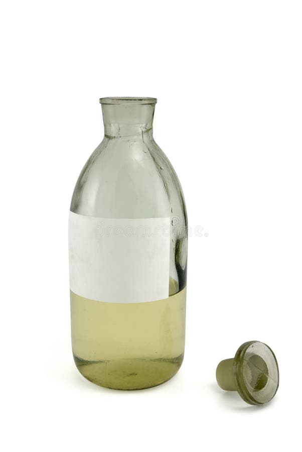 Botella química vieja imagen de archivo. Imagen de casquillo - 7318071