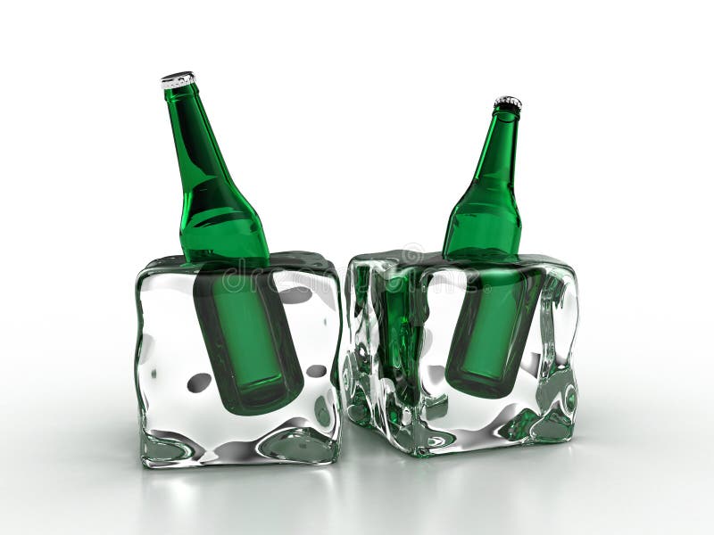 Botellas congeladas stock de ilustración. Ilustración de frescura ...