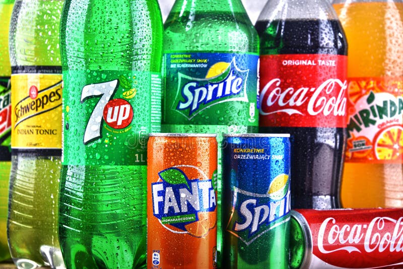 Botellas De Marcas Globales Del Refresco Fotografía editorial - Imagen ...