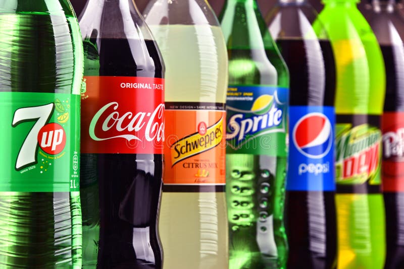 Botellas De Refrescos Globales Clasificados Imagen de archivo editorial ...
