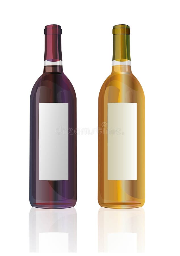 Botellas De Vino Elegantes Del Vector Ilustración del Vector ...
