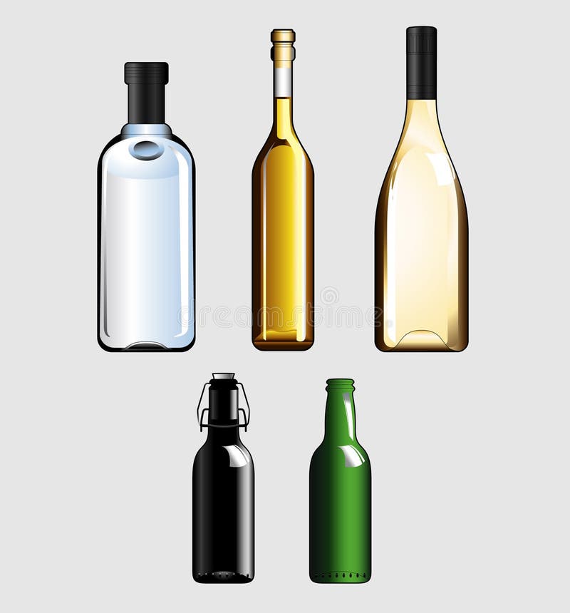 Botellas del vector ilustración del vector. Ilustración de bebida ...