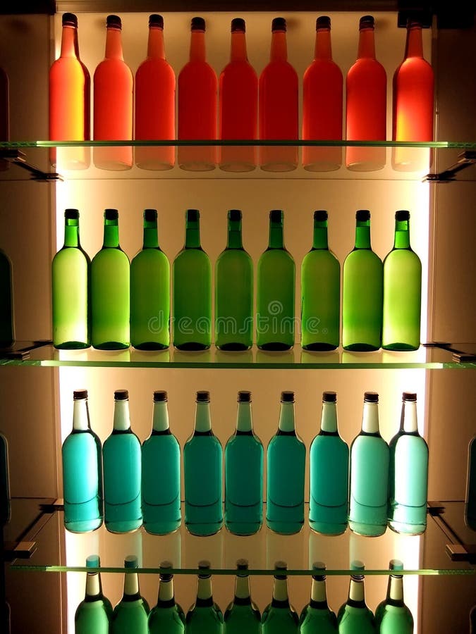 Botellas en color foto de archivo. Imagen de multicolor - 19824696