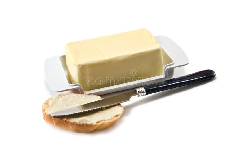 Boter stock foto. Image of blok, product, voedsel, brood - 8497308