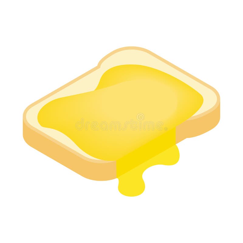 Boterham Met Honingspictogram, Pictogrambeeldverhaal Vector Illustratie ...