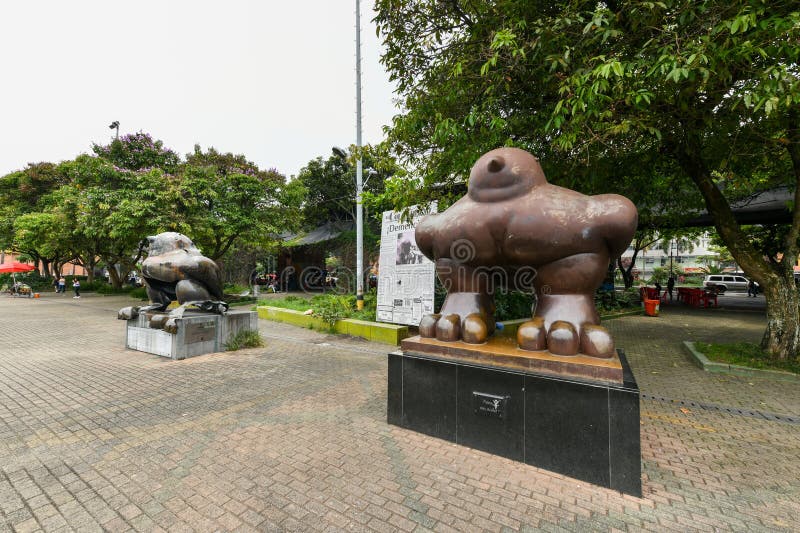 Botero Sculpture - San Antonio Park, Colombia Editorial Photography ...