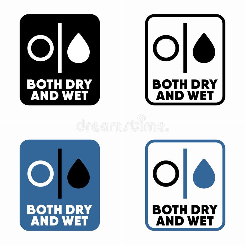 Both Dry and Wet Vector Information Sign Stock Vector - Illustration of ...