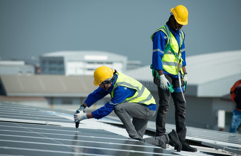 Engineer in Charge of Solar Panel Installation the Installation of ...