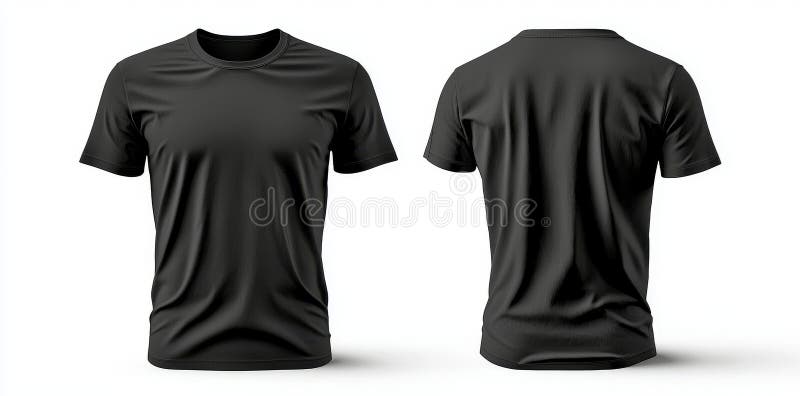 With Both a Front View and a Back View, this Mockup of a Basic Wrinkled ...
