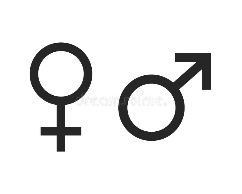 Both Gender Symbol Design Set Stock Illustration - Illustration of ...