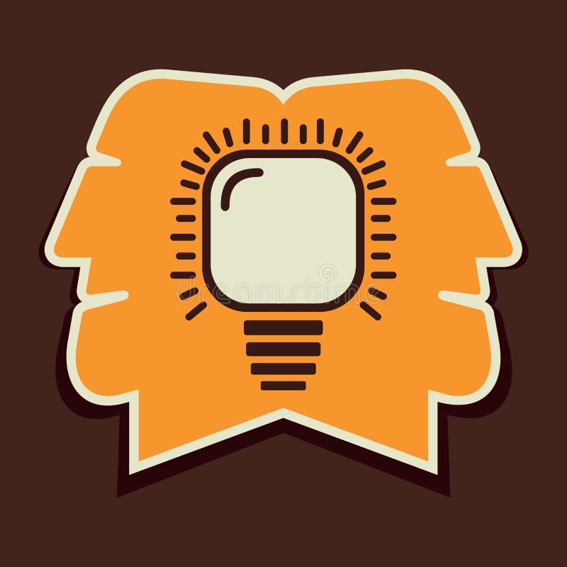 Both Men Think Same Concept Stock Vector - Illustration of imagination ...