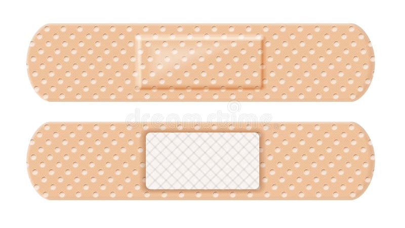 Both Sides of Band Aid Strap Stock Vector - Illustration of injury ...