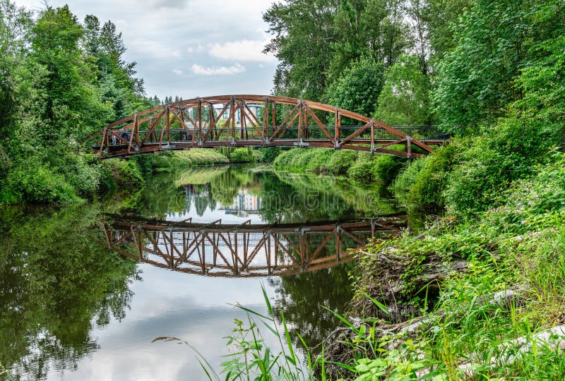 Bothell Pedestrian Bridge 6 Stock Photo - Image of tourism, scenic ...