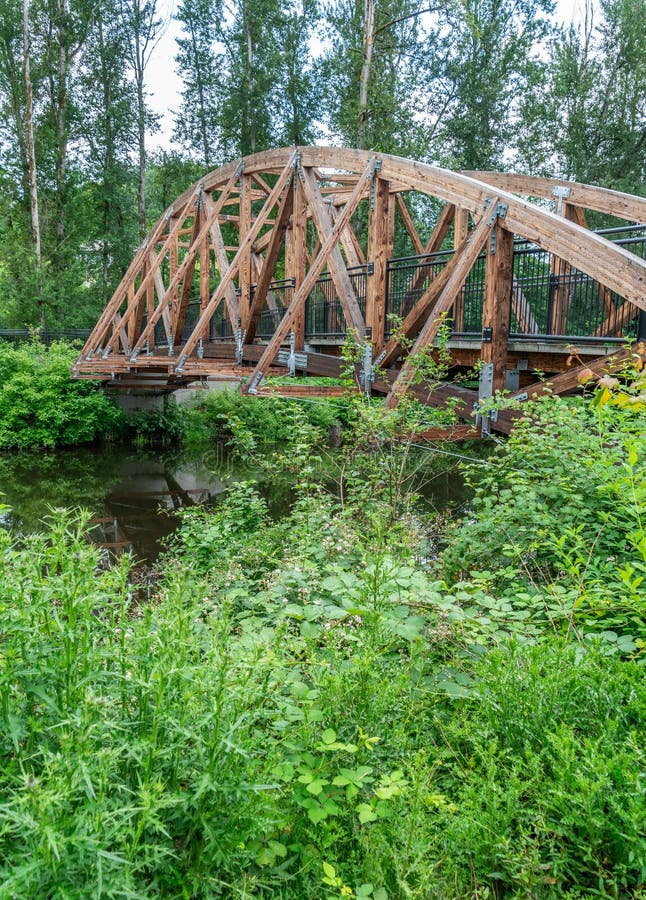 Bothell Pedestrian Bridge 3 Stock Photo - Image of pedestrian, bridge ...