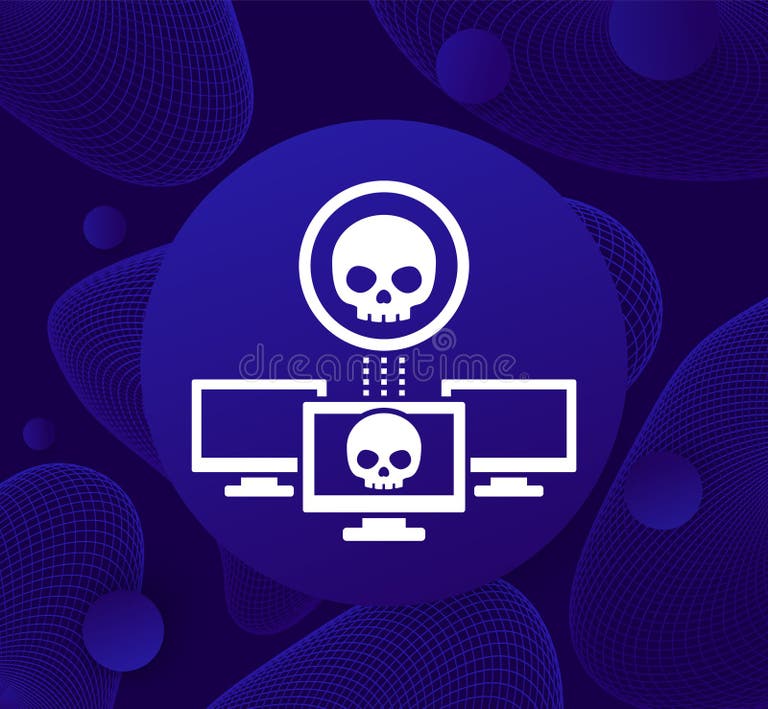 Botnet Icon, Computer Network with Bots Vector Stock Vector ...