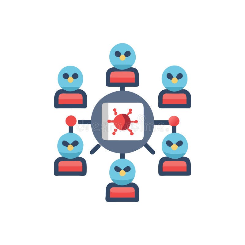 Botnet Icon for Cybersecurity Awareness Stock Illustration ...