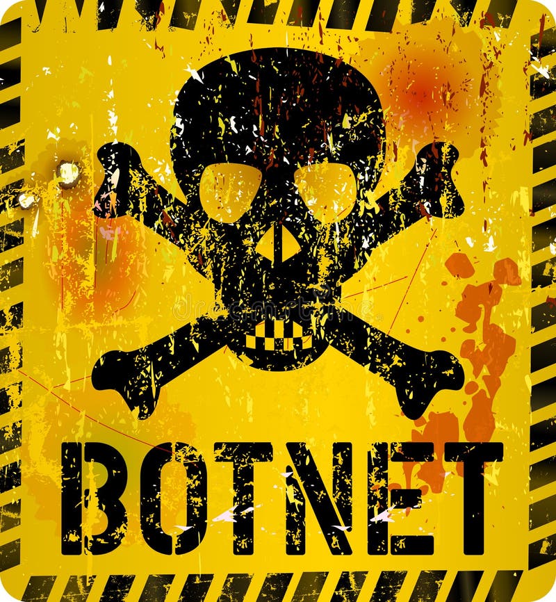 Botnet infection warning stock vector. Illustration of danger - 49304605