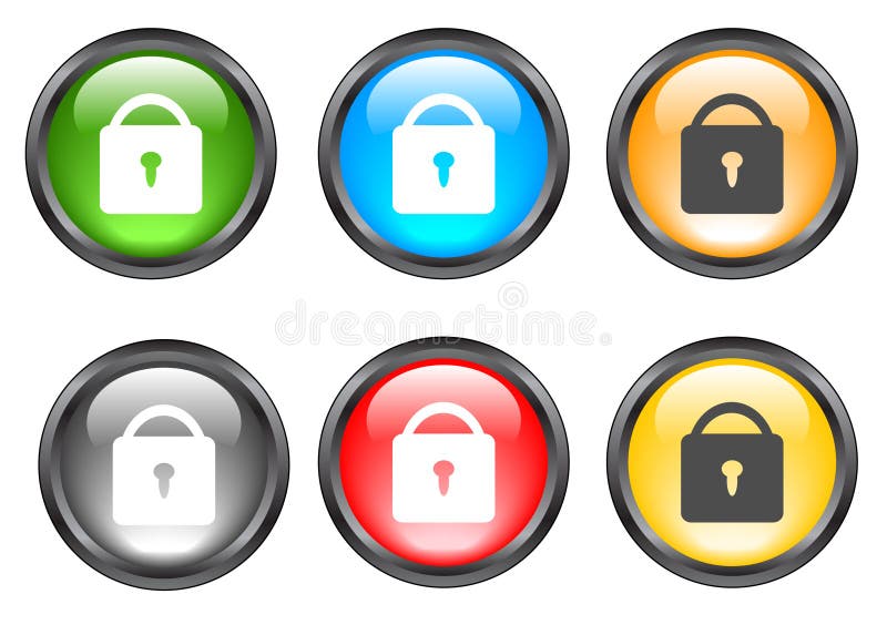 Botones Brillantes Del Internet Ilustración del Vector - Ilustración de ...