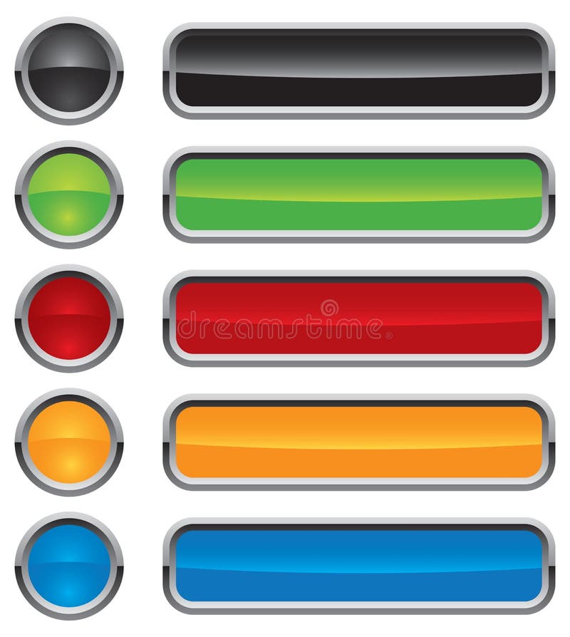 Botones Coloridos Del Vector Ilustración del Vector - Ilustración de ...