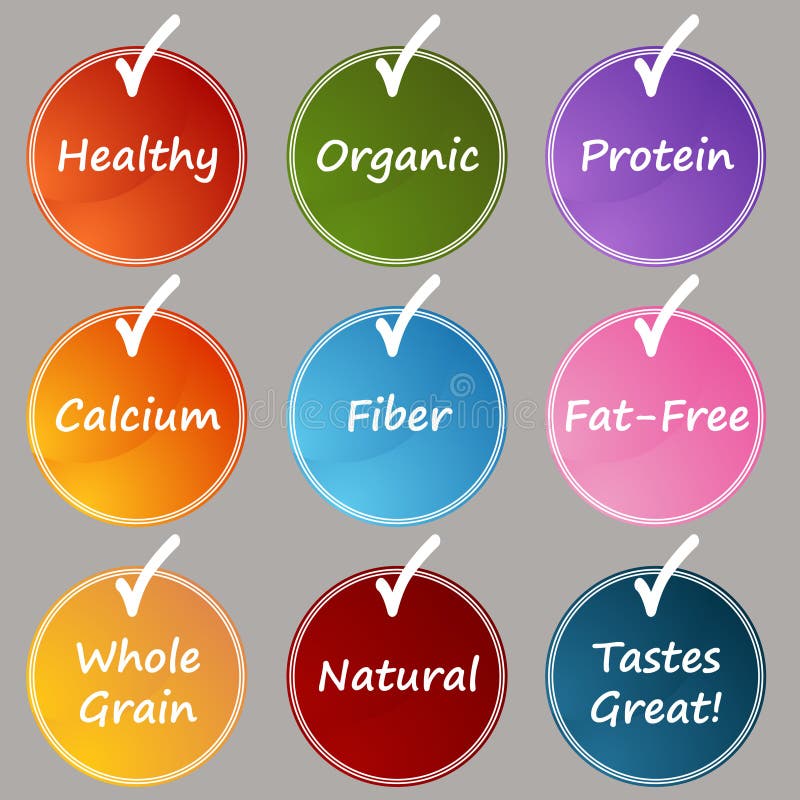 Conjunto De Escrituras De La Etiqueta Coloridas Ilustración del Vector ...