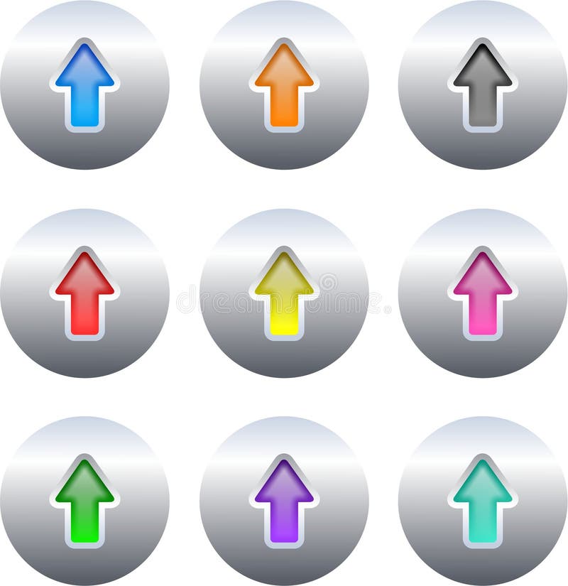 Botones de la flecha stock de ilustración. Ilustración de formas - 3574404