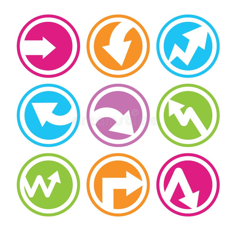 Botones de la flecha stock de ilustración. Ilustración de cursor - 36446774