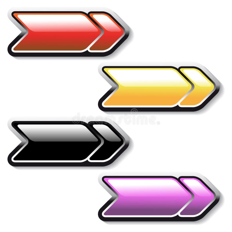 Botones de las flechas. ilustración del vector. Ilustración de conjunto ...