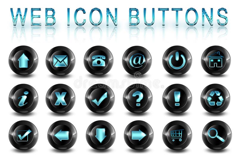 Botones De Los Iconos Del Web Stock de ilustración - Ilustración de ...