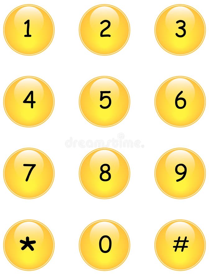 Botones de los números ilustración del vector. Ilustración de calcule ...