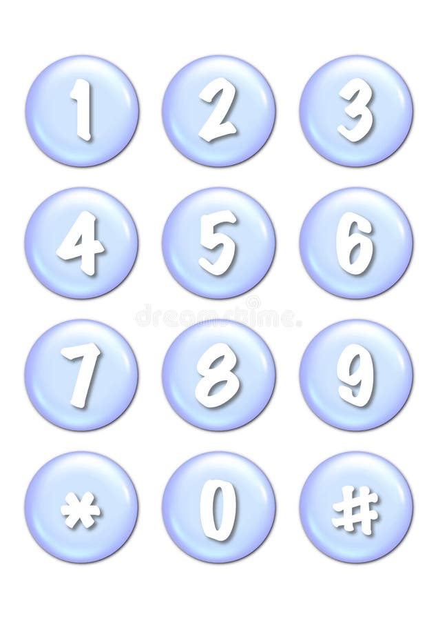Botones de los números stock de ilustración. Ilustración de cuatro ...