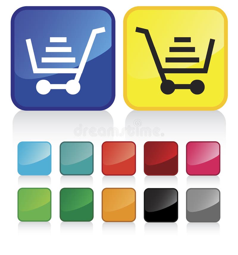 Botones Del Carrito De Compra Web Ilustración del Vector - Ilustración ...