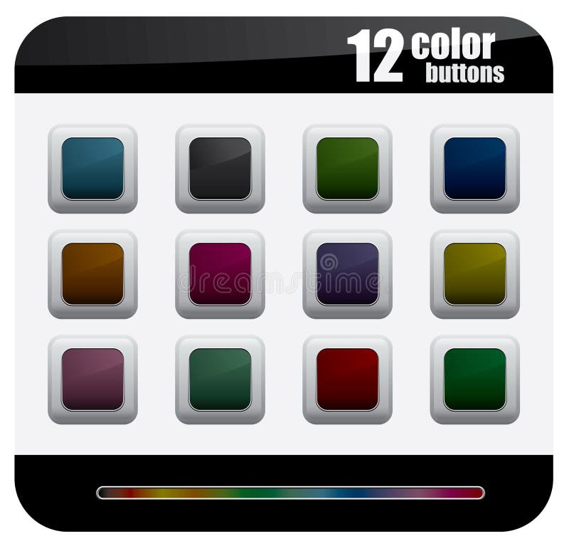 Botones del color ilustración del vector. Ilustración de icono - 9156216